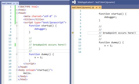 C Visual Studio Or Edge Browser For Javascript Debugging Stops At Wrong Line
