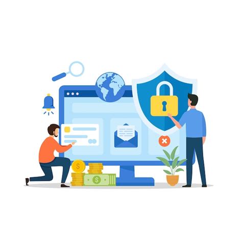 premium vector internet security concept for web page vector illustration