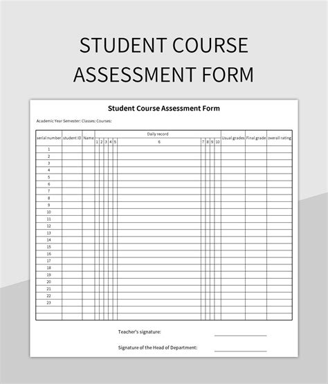 Student Assessment Form Pdf Printable Forms Free Online