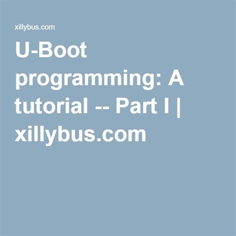 Linux U Boot Tutorial Riloscreen