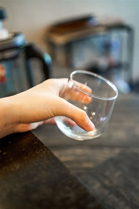Close Up Of A Lady Holding A Wine Glass In A Bar Stock Image Image Of