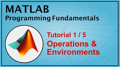 Matlab Programming Fundamentals 15 Basic Operations Youtube