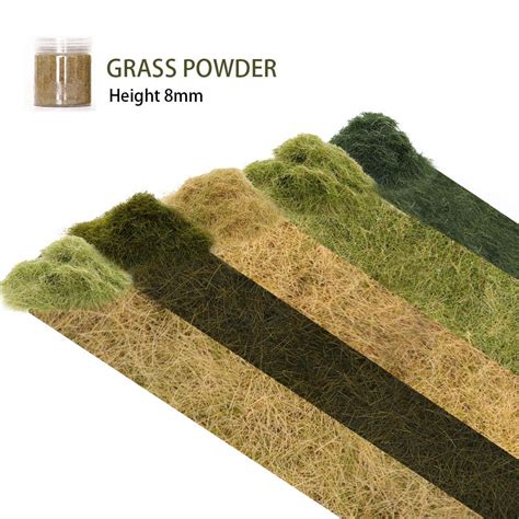8mm Static Grass Turf Miniature Flock Nylon Lawn Powder For Ho N