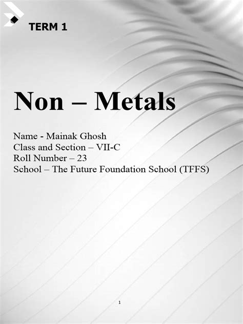 Non Metals Chemistry Pdf Pdf Metals Oxide