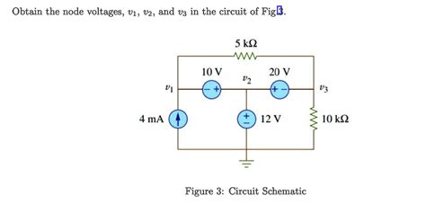 solved obtain the node voltages v1 v2 and v3 in the circuit of