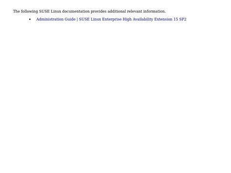 suse linux documentation dell validated design for high availability