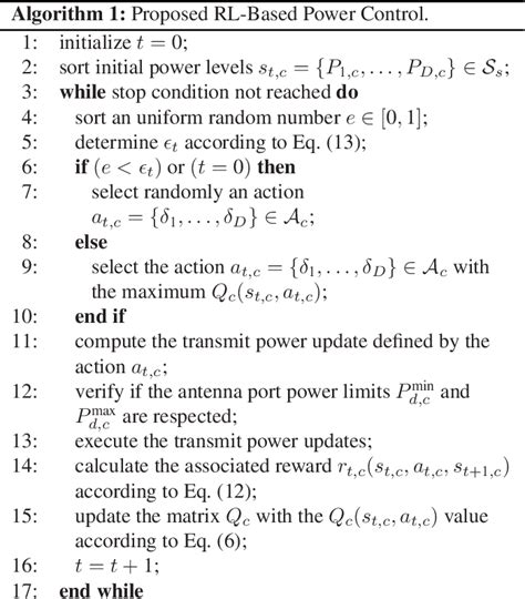 Table 71 From Uplink Power Control Framework Based On Reinforcement