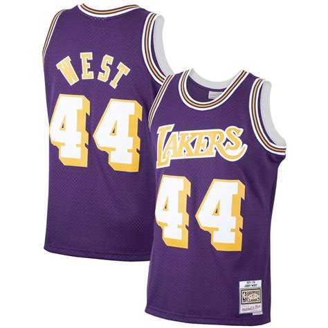 Los Angeles Lakers Mens Jersey Mitchell And Ness 44 Jerry West 1971 72