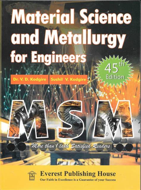 Material Science And Metallurgy For Engineers 45th Edition Buy