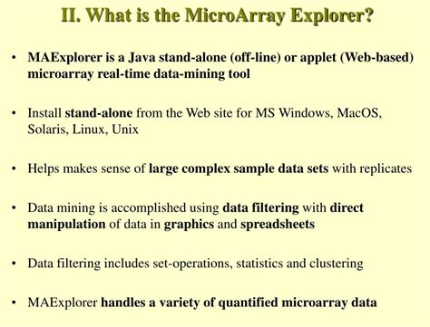 Ppt Introduction To Data Mining Of Microarrays Using The Microarray