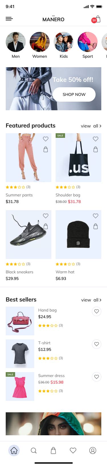 manero fashion react native template by george fx codecanyon