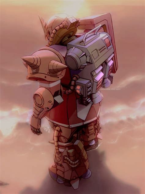 Zaku Ii And Zaku Ii S Char Custom Gundam And 1 More Drawn By