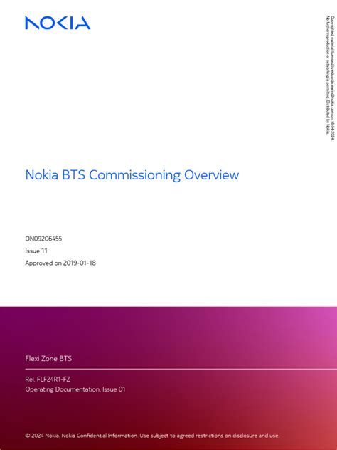 Nokia Bts Commissioning Overview Pdf Installation Computer Programs Copyright