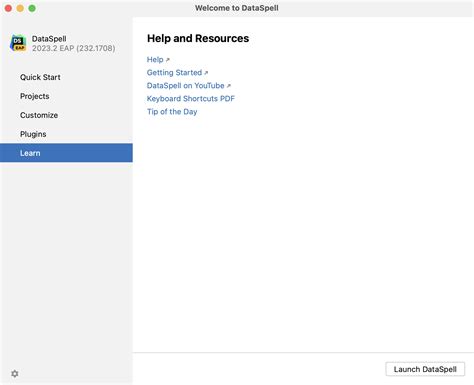Run Dataspell For The First Time Dataspell Documentation