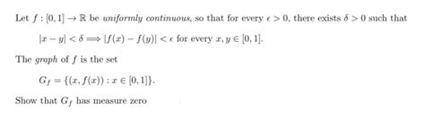 Solved Let F 0 1 R Be Uniformly Continuous So That