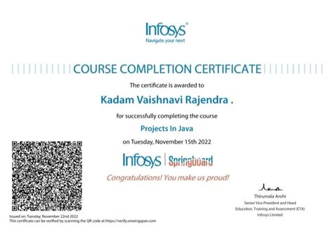 Vaishnavi Kadam On Linkedin Complete Java Course With Infosys