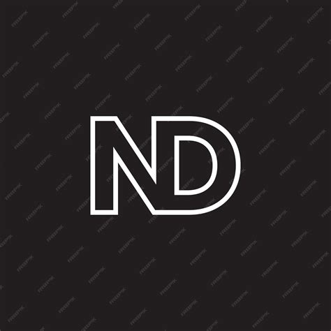 Premium Vector Nd Letter Logo Dn Letter Monogram Nd Initials Letter