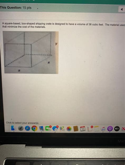 solved this question 15 pts a square based box shaped