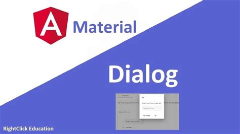 How To Use Angular Material Dialog Dialogue Angular Material