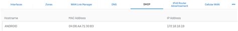 sophos firewall devices not getting dynamic dhcp lease