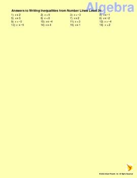Writing Inequalities From Number Lines Level C Eeb By Arisen Phoenix