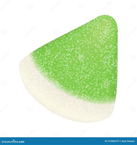 3d Jelly Candy Of Green Watermelon Slice Soft Chewy Marmalade Of