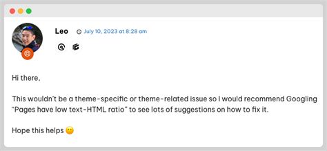 GeneratePress Low Text HTML Ratio