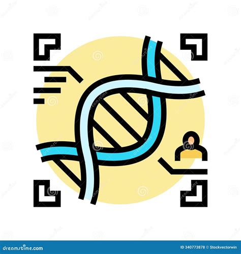 Dna Sequencing Color Icon Vector Illustration Stock Illustration
