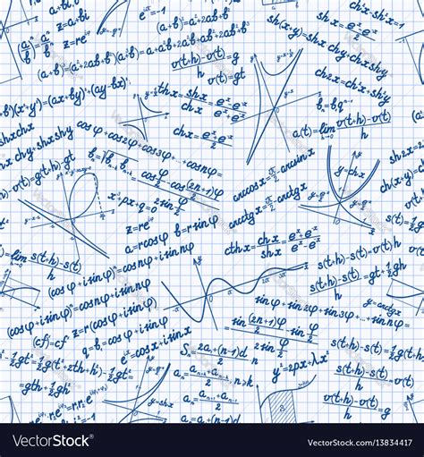 Mathematics Seamless Pattern Royalty Free Vector Image