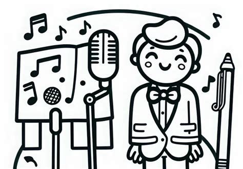 Cantante Dibujos Para Colorear Gratis