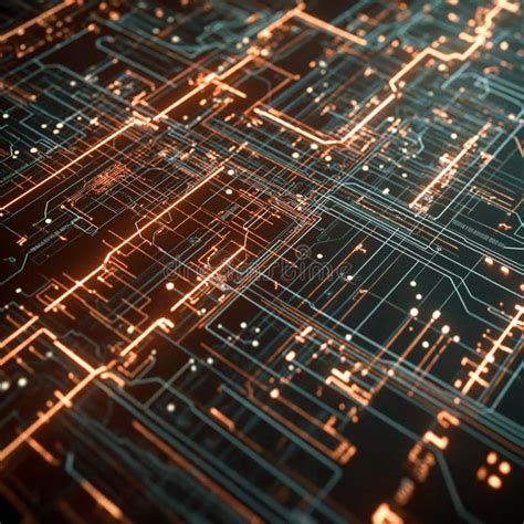 A Futuristic Digital Circuit Board With Glowing Neon Lines Symbolizing Ai Data Flow And