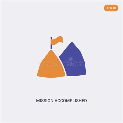2 Color Mission Concept Vector Icon Isolated Two Color Mission Vector Sign Symbol Designed With