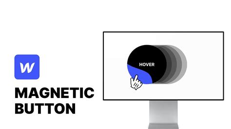 Magnetic Button Hover Webflow Tutorial Youtube