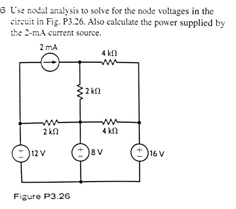 Solved Use Nodal Analysis To Solve For The Node Voltages In Chegg