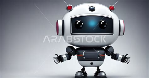مجسم ثلاثي الأبعاد لرجل آلي ذكي بتقنيه وتكنولوجيا عالية روبوتات