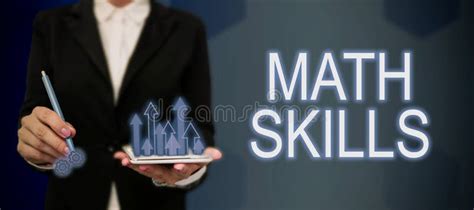 Handwriting Text Math Skills Word Written On Starting To Learn How To Count Numbers Add Divide