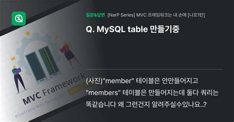 Mysql Table 만들기중 인프런 커뮤니티 질문and답변