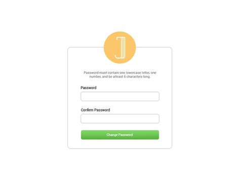 Change Password User Interface
