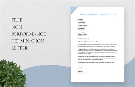 Sle Termination Letter To Employee For Poor Performance Pdf