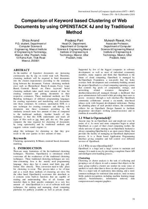 Pdf Comparison Of Keyword Based Clustering Of Web Documents By Using