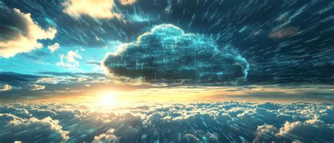 Digital Cloud Computing And Data Storage Concept Illustration Premium Ai Generated Image