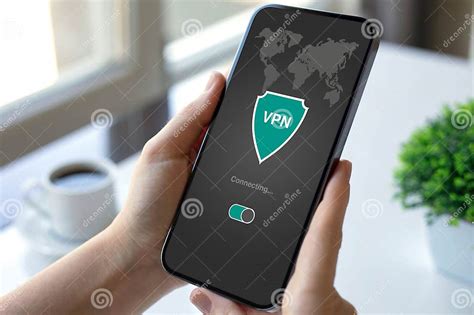 Female Hand Holding Phone With App Vpn On The Screen Stock Image Image Of Device Hold 328319755