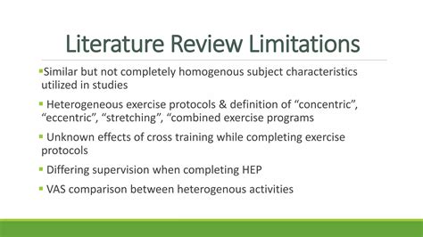 Review Of Most Effective Tendon Loading Regimen For Treatment Of Non