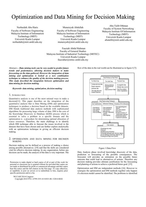 pdf optimization and data mining for decision making