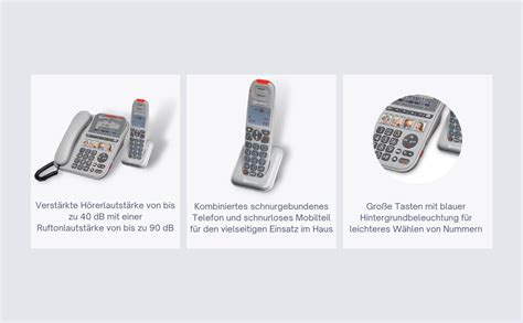 Amplicomms Powertel 2880 Großtasten Telefon Für ältere Menschen Lautes Telefon Für Schwerhörige