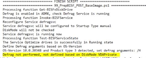 Issue Defrag Not Performed Not Defined Based On Diskmode Vdaprivate Issue Eucweb