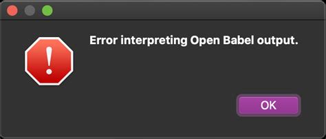 Optimize Geometry Error Interpreting Open Babel Output Issue OpenChemistry