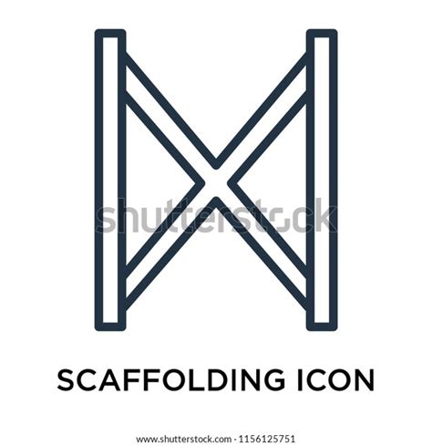 Scaffolding Icon Vector Isolated On White Stock Vector Royalty Free