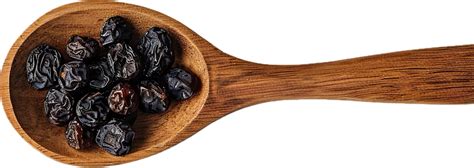 Ai Generated Dried Prunes On Wooden Spoon Png 41164879 Png
