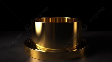 3d 렌더링된 빈 실린더 연단에 있는 황금 반지 황금 연단 3d 무대 3d 연단 배경 일러스트 및 사진 무료 다운로드 Pngtree